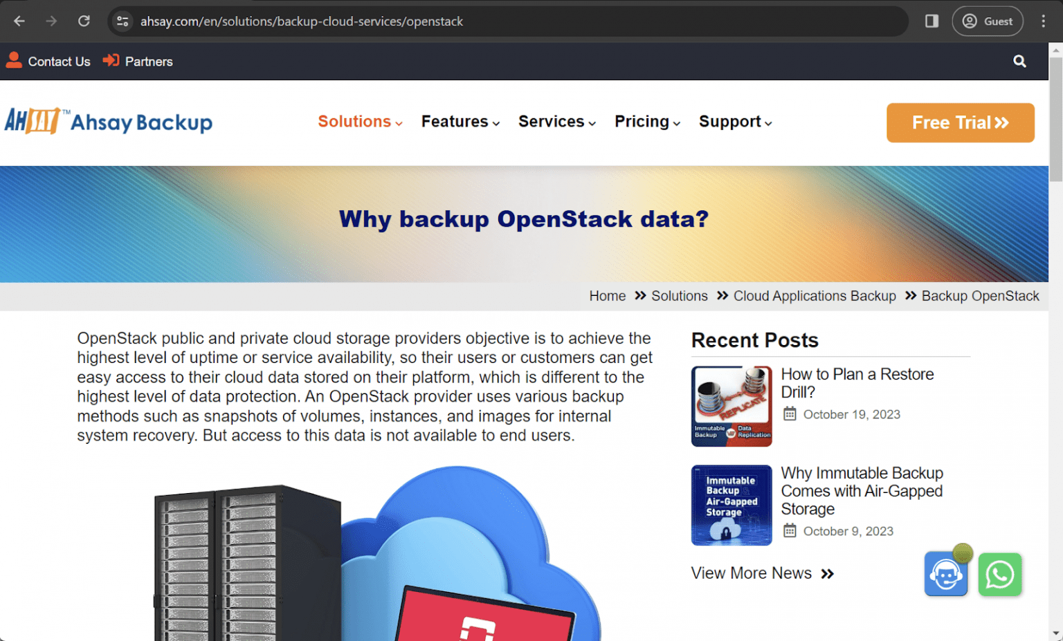OpenStack Backup and Recovery: Cinder, Nova and Swift